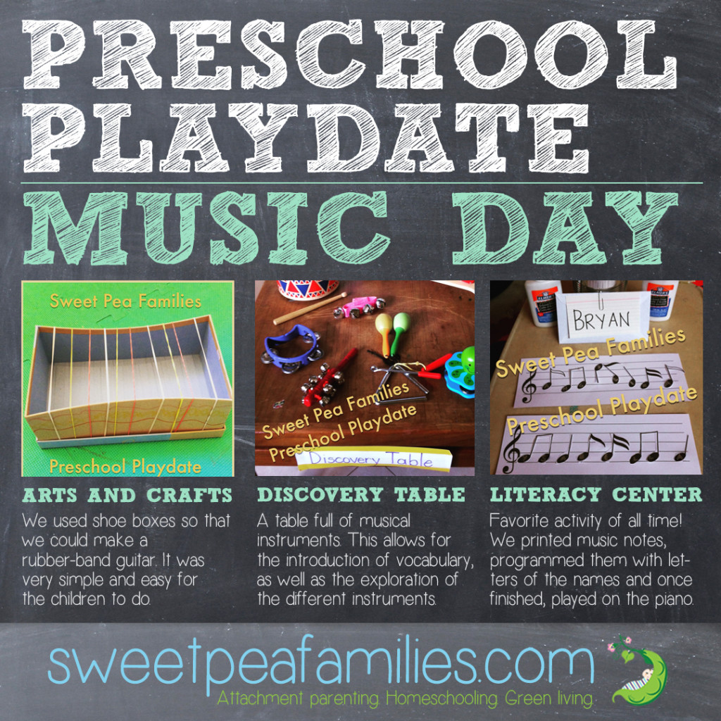 Preschool Playdate: Music Day | Sweet Pea Families