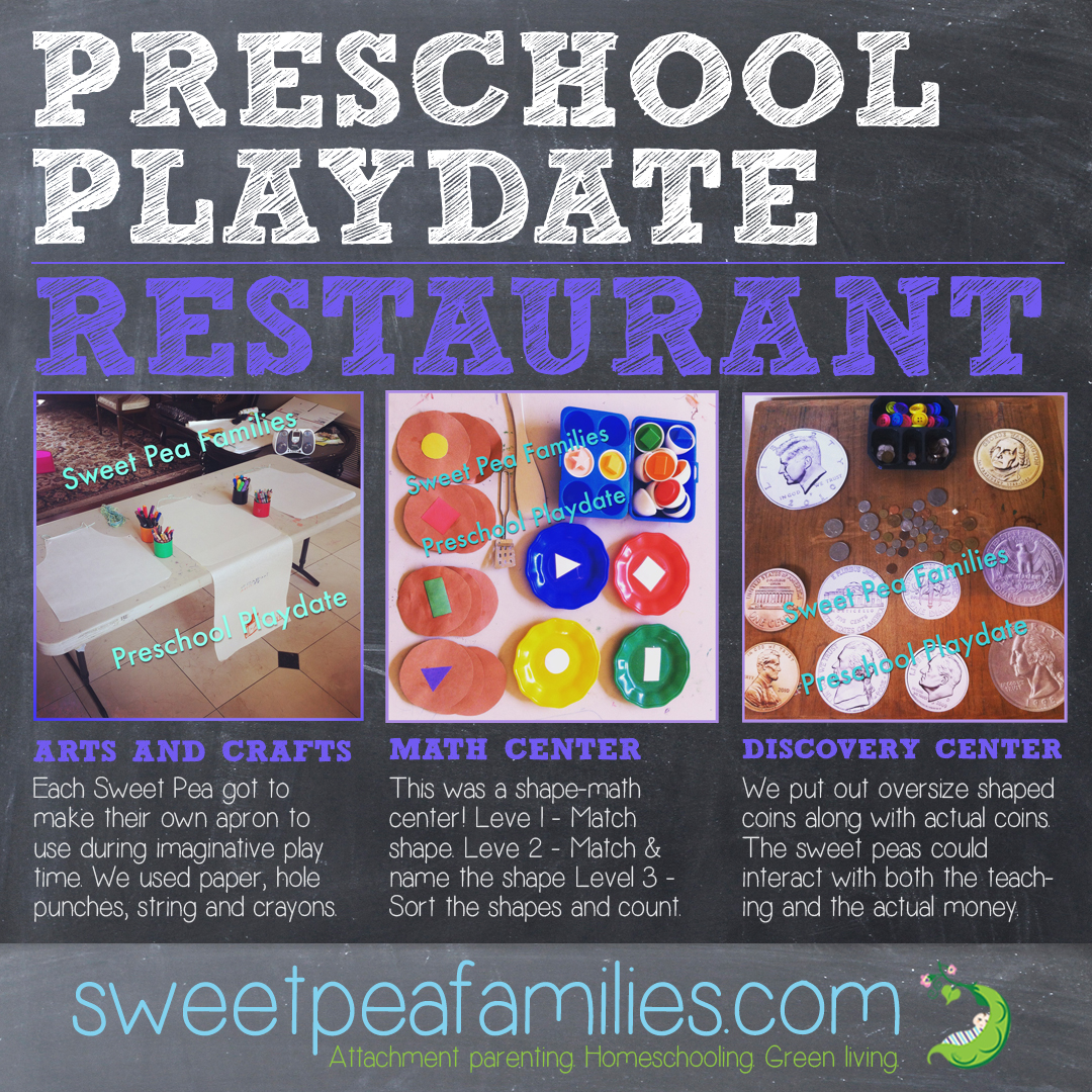 Preschool Playdate: Restaurant | Sweet Pea Families