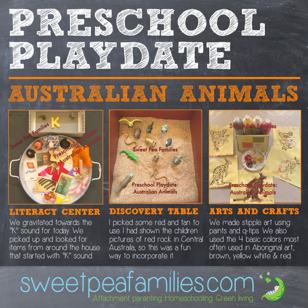 Preschool Playdate: Australian Animals | Sweet Pea Families