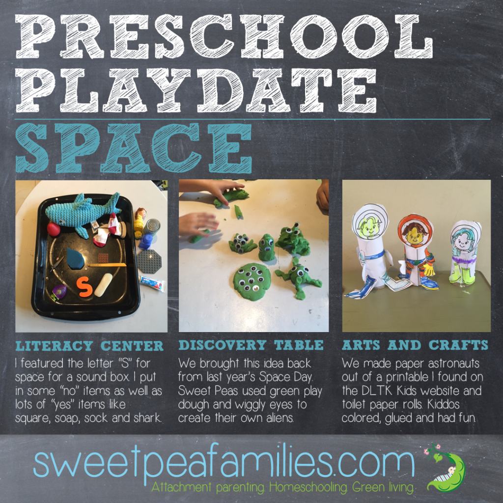 Preschool Playdate: Space Day | Sweet Pea Families