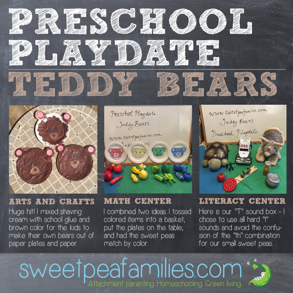 Preschool Playdate: Teddy Bears | Sweet Pea Families